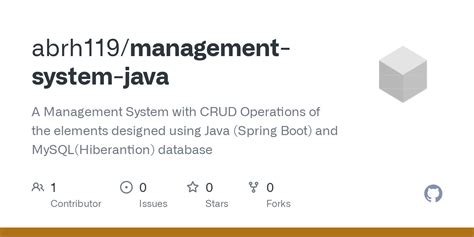 GitHub Abrh119 Management System Java A Management System With CRUD Operations Of The