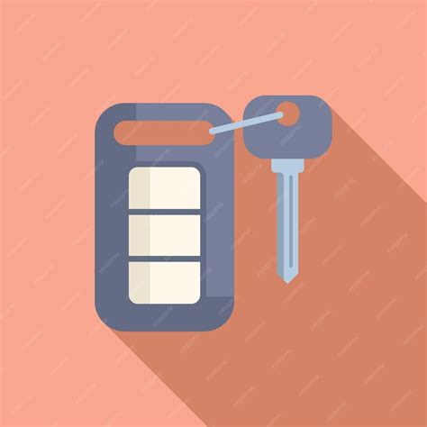 Premium Vector Car Remote Control Key Icon Flat Vector Smart Security
