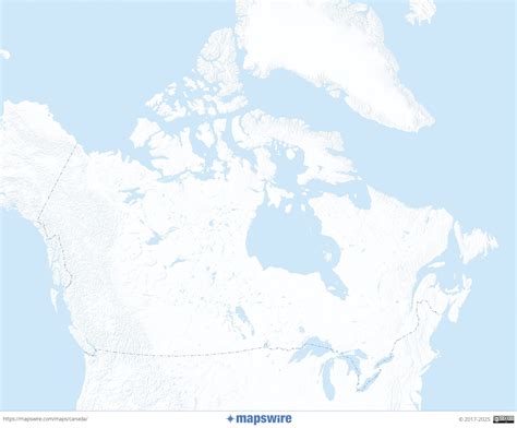 Blank Physical Map Of Canada Physical Regions Of Canada Mapping