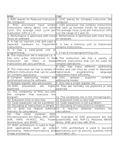 Risc Pdf Central Processing Unit Computer Architecture