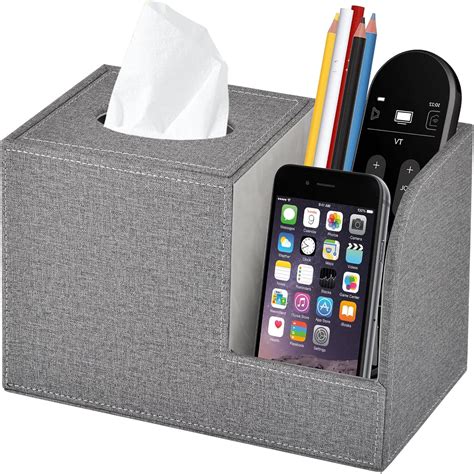 Square Tissue Box Cover Organizerpu Leather Cube Tissue