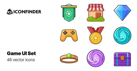Game Ui Set Icons By Alexandr Martinov Game Ui Icon Icon Set