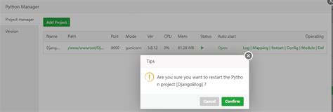 Python Manager Deploy Djangoblog Aapanel Free Hosting Control Panel