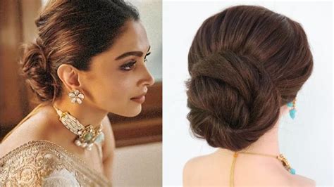 Simple Low Bun Hairstyle For Saree Hairstyle For Ladies Easy Bun