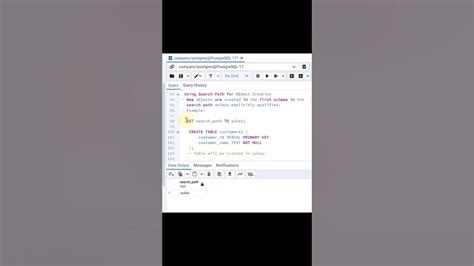 How To Use Search Path To Create Objects In Postgresql Best Postgresql Tutorial Shorts Youtube
