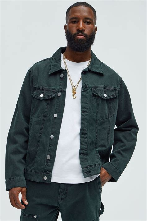 Conner Trucker Jacket Green Fashion Nova Mens Outfits Trucker