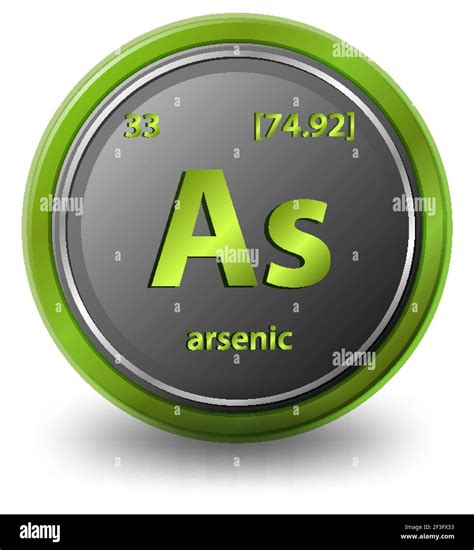 Arsenic Chemical Element Chemical Symbol With Atomic Number And Atomic