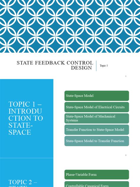 Topic 5 State Feedback Control Design Pdf