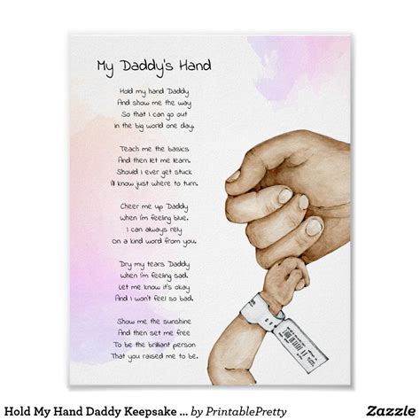 Hold My Hand Daddy Poem Printable Printable Word Searches