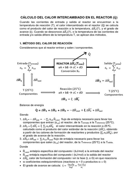 Birq T1 Metodos Del Calor De Reaccion Y De Los Calores De Formacion