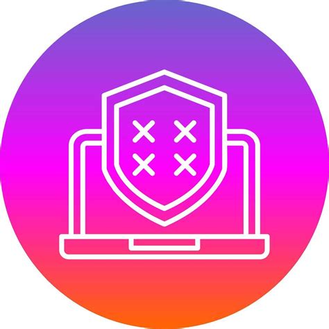 Security Laptop Password Line Gradient Circle Icon 43536883 Vector Art At Vecteezy