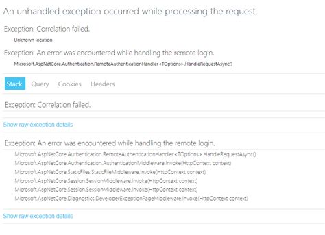 An Unhandled Exception Occurred While Processing The Request已解决博问博客园