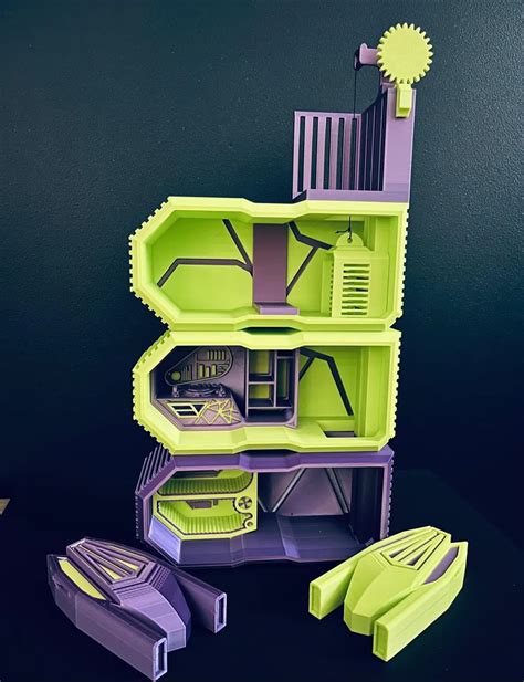 Expandable Bunker With Moving Elevator And Spaceship By Rei Bau Makerworld Download Free 3d Models