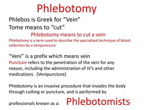 Complete Phlebotomy Definition E Phlebotomy Training