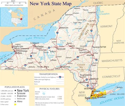Map Of Ny State Map Of New York New York State New York City Map