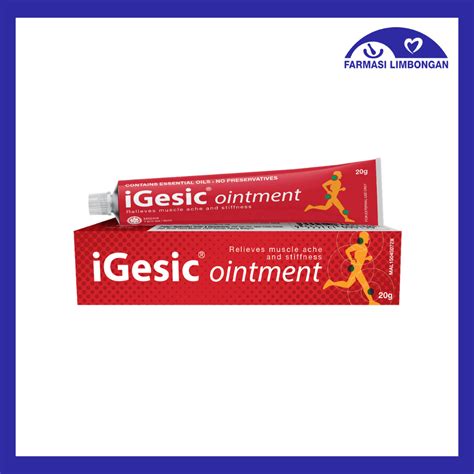 Igesic Ointment 20g Relieves Muscle Ache And Stiffness Exp032026