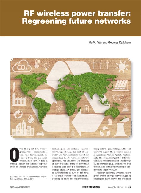 Pdf Rf Wireless Power Transfer Regreening Future Networks