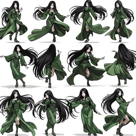 2d Game Sprite Of 20 Tiny Beautiful Women With Long B Premium Ai