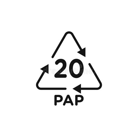 Paper Recycling Pep 20 Icon Logo Sign Vector Outline Stock Vector