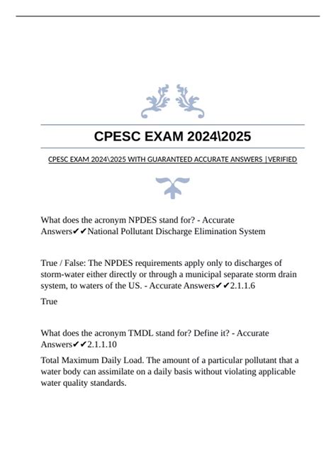 Cpesc Exams Bundle With Guaranteed Accurate Answers Top Ranked Stuvia Us