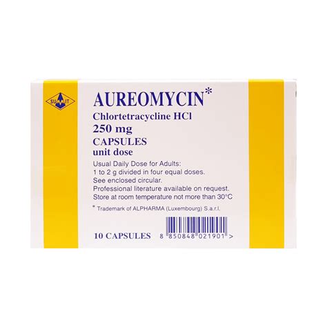 ออริโอ 10เม็ด Aureomycin 250mg กล12แผง Radutit9