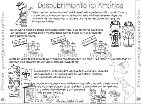 Actividad Descubrimiento De America Preescolar Actividad 12 De