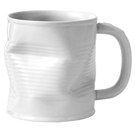 Squashed Tin Can Mug White 11 3oz 320ml