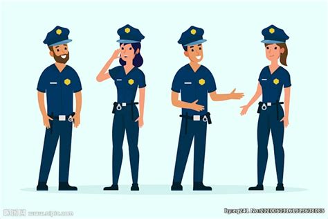 卡通警察 花瓣网