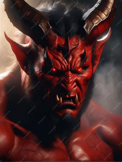 Premium Photo Illustration Of An Ultra Realistic Devil In Dramatic