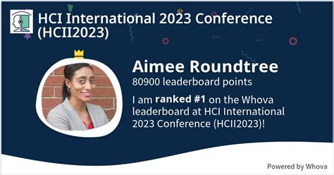 Aimee Kendall Roundtree On Linkedin Hcii2023 Hcii Whova