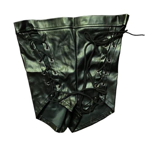 Super Fun Leather Booty Shorts Very Rave Like Imo Depop