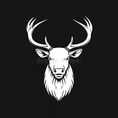 Minimalist Deer Head Design Stock Illustration Illustration Of