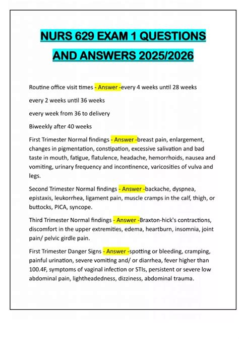 Nurs 629 Exam 1 Questions And Answers 20252026 Nurs 629 Stuvia Us