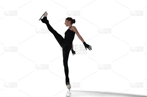 花样滑冰的女孩。素材 花瓣网