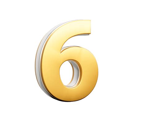 Golden Number 6 Pngs For Free Download
