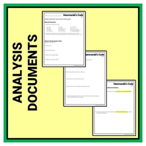 Ancient Mesopotamia Empires Hammurabis Code Of Law 6th Grade Dbq Activity