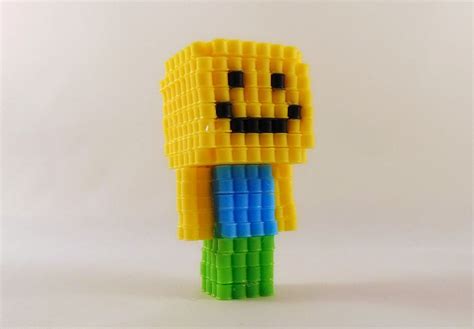Easy To Make Roblox Noob 3d Perler Bead Pattern Krysanthe