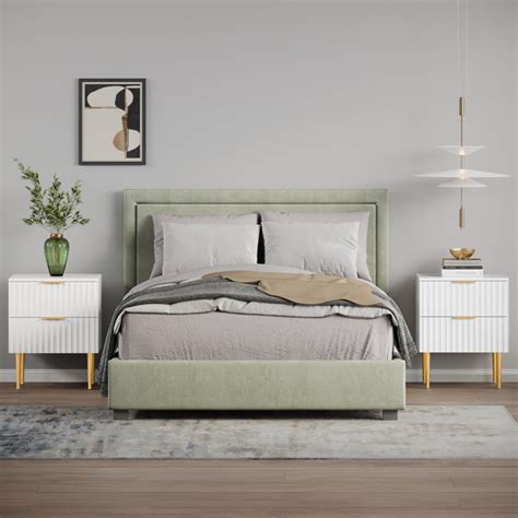 Mercer41 Rishaw Fluted Nightstand With 2 Drawers And Reviews Wayfair