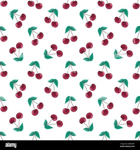Simple Seamless Red Cherry Cut Out Stock Images And Pictures Alamy