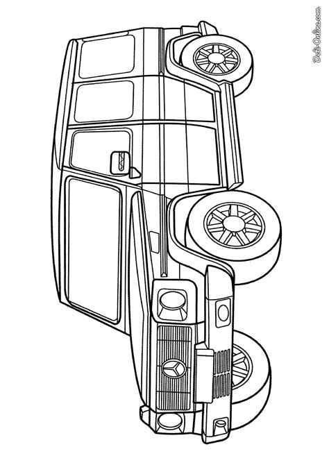 Раскраска Мерседес Бенц G Класс Гелендваген распечатать раскраски