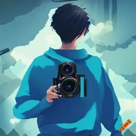 Filmmaker Capturing A Scene With A Professional Camera On Craiyon