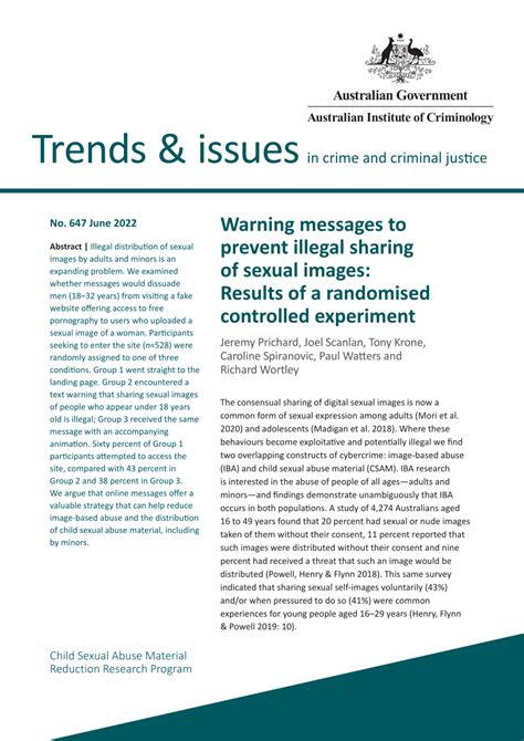 Pdf Warning Messages To Prevent Illegal Sharing Of Sexual Images