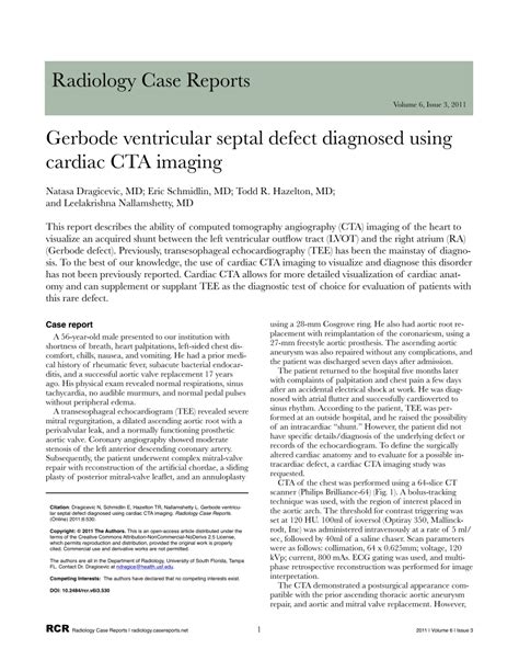 Pdf Gerbode Ventricular Septal Defect Can Be Diagnosed Using Cardiac Cta