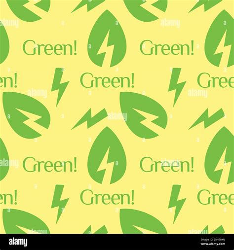 Green Leaf Energy Seamless Background Vector Stock Vector Image And Art