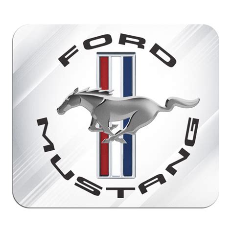 Ford Mustang Circle Logo White Graphic Pc Mouse Pad For Gaming And
