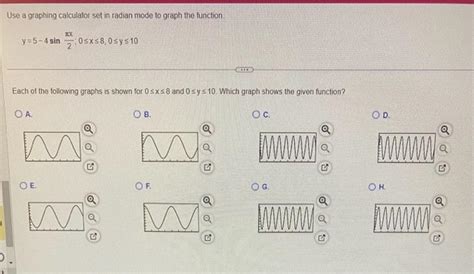 solved use a graphing calculator set in radian mode to graph