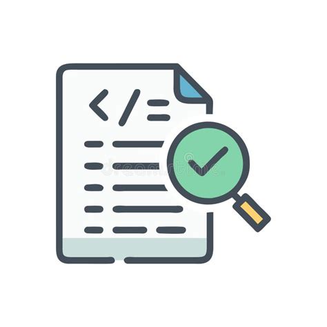 Comprehensive Code Review Icon Stock Illustration Illustration Of