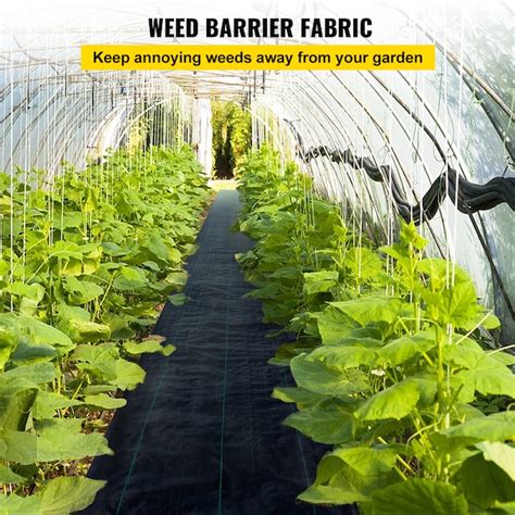 Vevor Weed Control Fabric 6ft X 300ft Geo Textile Fabric Heavy Duty Woven Ground Cover For