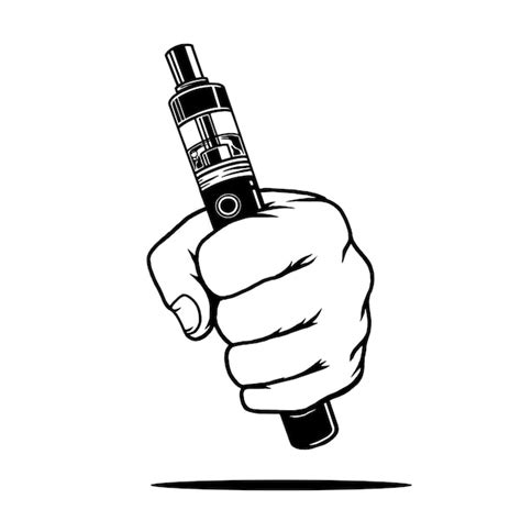 Premium Vector Holding Stick Vape Sketch Illustration