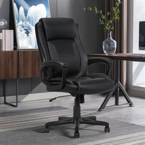 Serta Mid Back Office Chair With Mesh Accents And Memory Foam Black